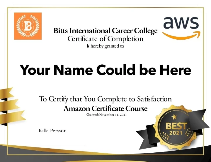 PPT - Amazon Certificate Courses at Bitts International Career College ...