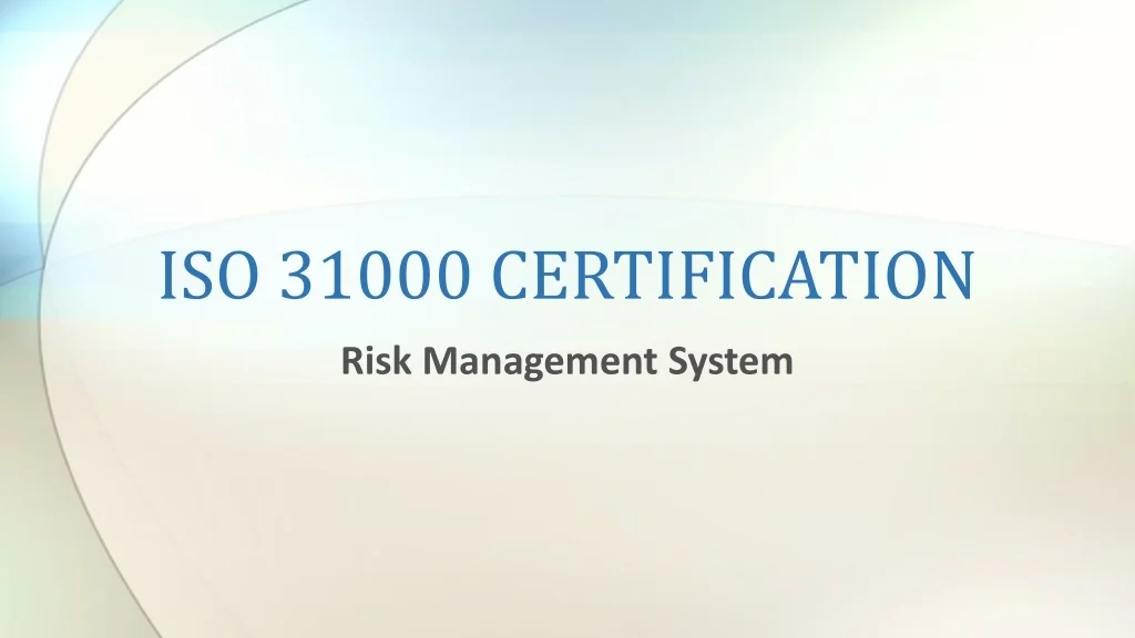 PPT - ISO 31000 Certification PowerPoint Presentation, free download ...