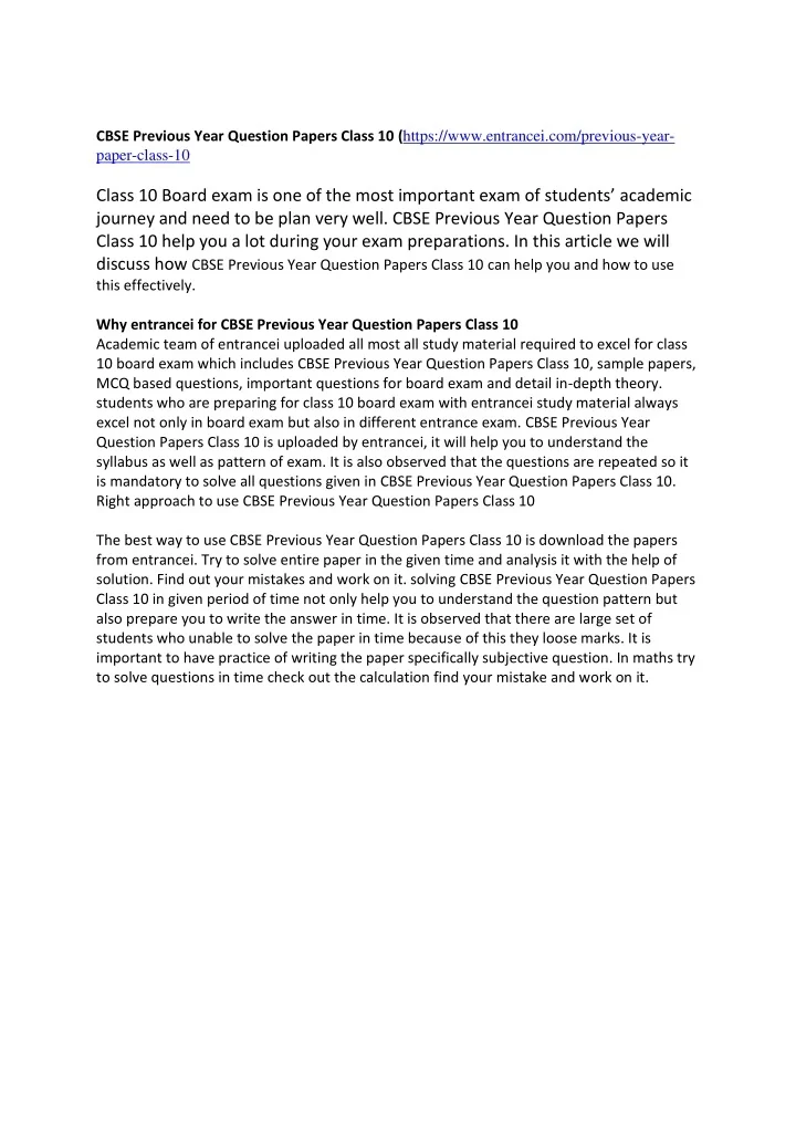 PPT - CBSE Previous Year Question Papers Class 10 PowerPoint ...
