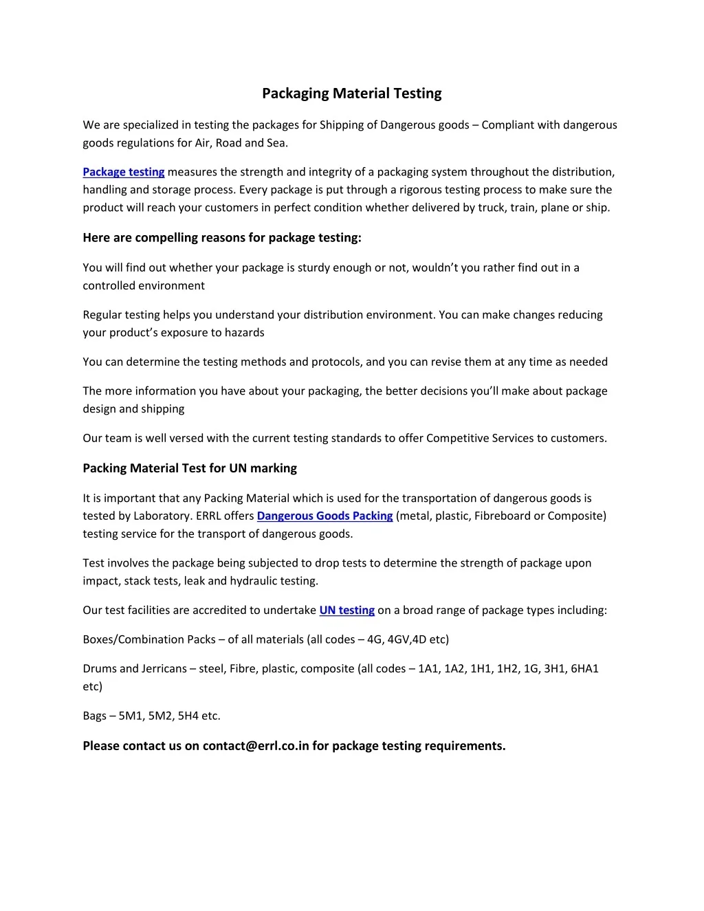 PPT - un testing for packaging | Dangerous Goods Packing | Packaging ...