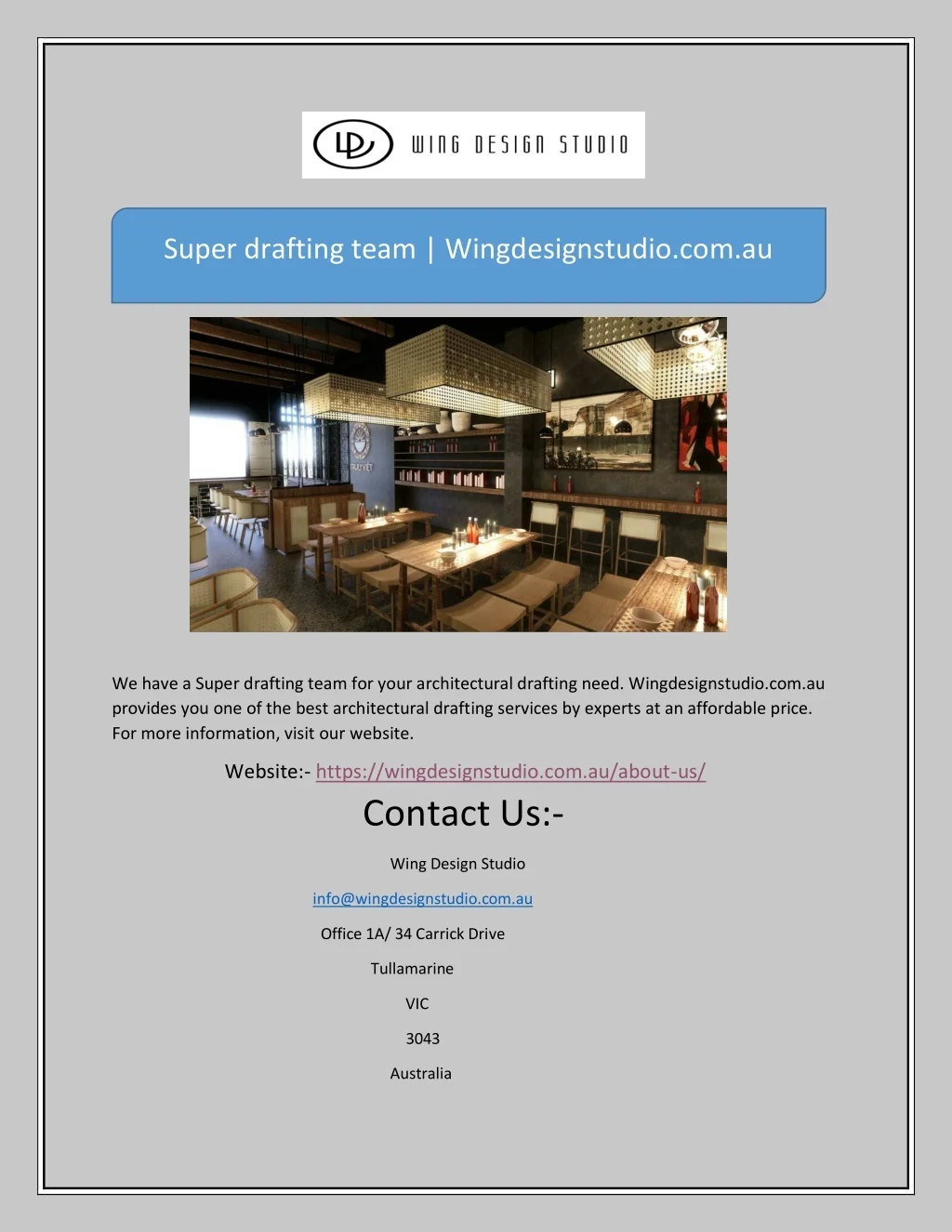 PPT - Super drafting team | Wingdesignstudio.com.au PowerPoint ...