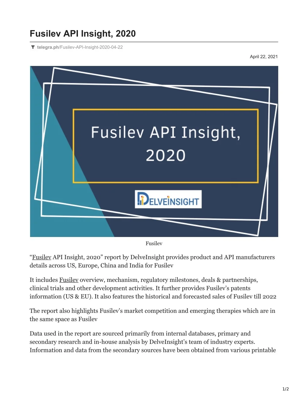 PPT - Fusilev - API Insight, 2020 PowerPoint Presentation, free ...