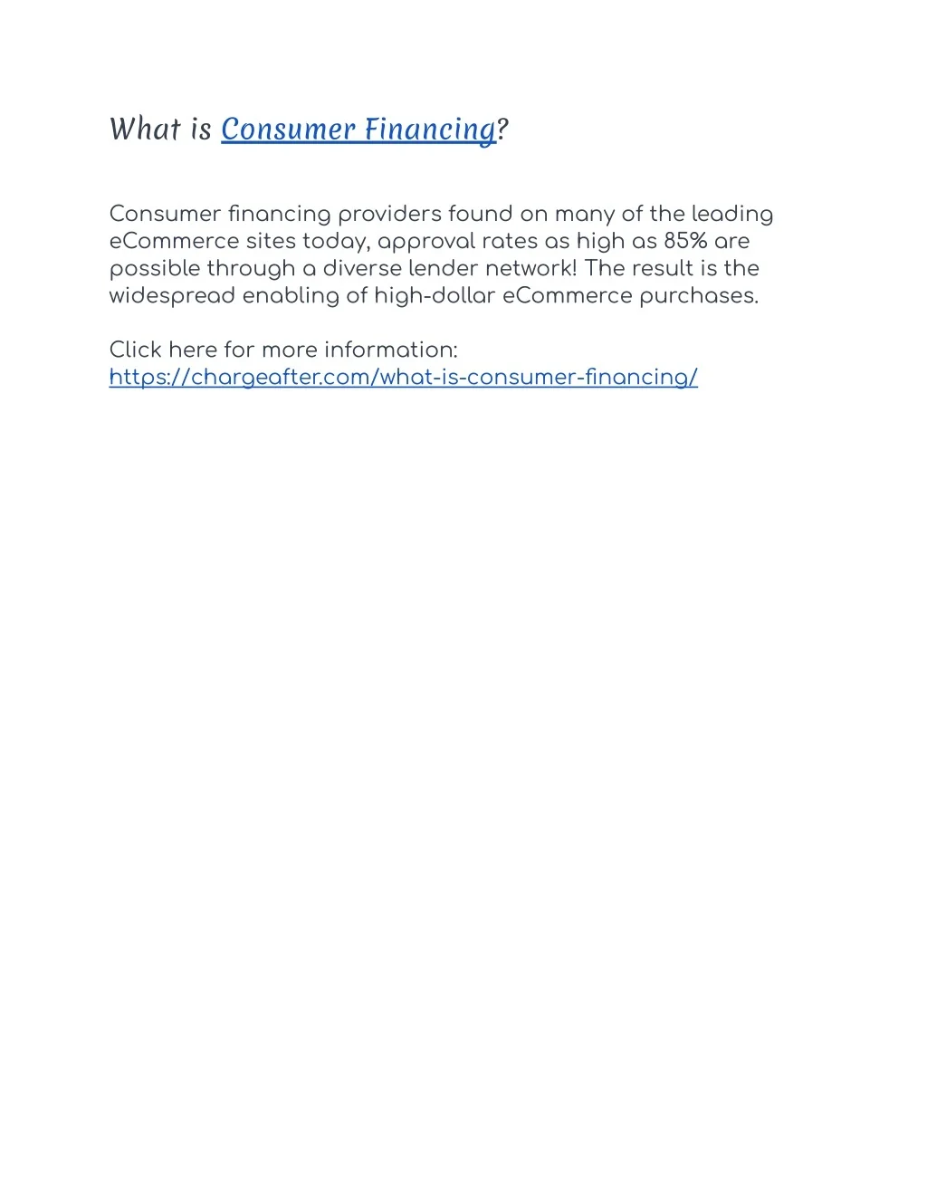 PPT - What is Consumer Financing? PowerPoint Presentation, free ...