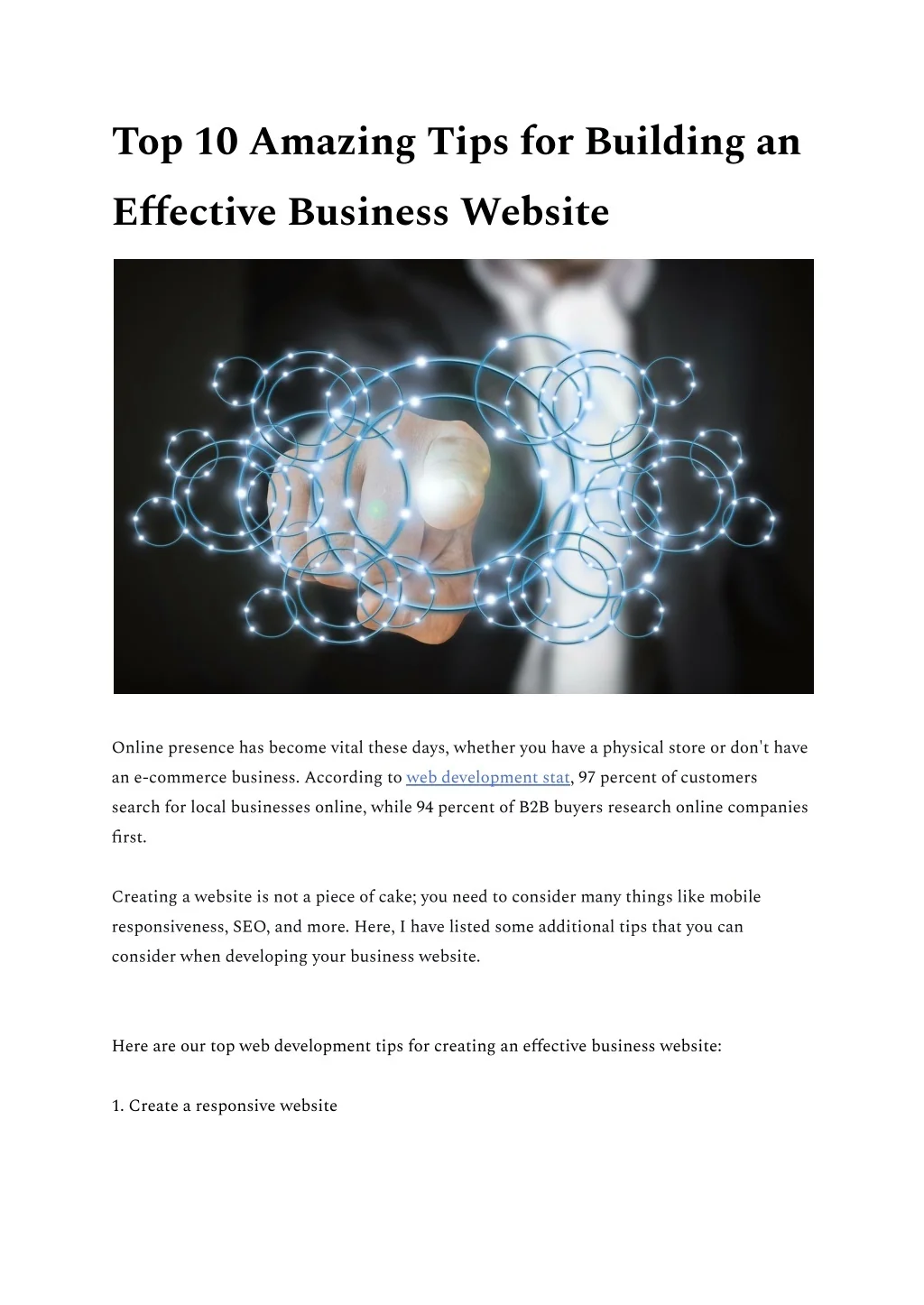 PPT - Top 10 Amazing Tips for Building an Effective Business Website ...