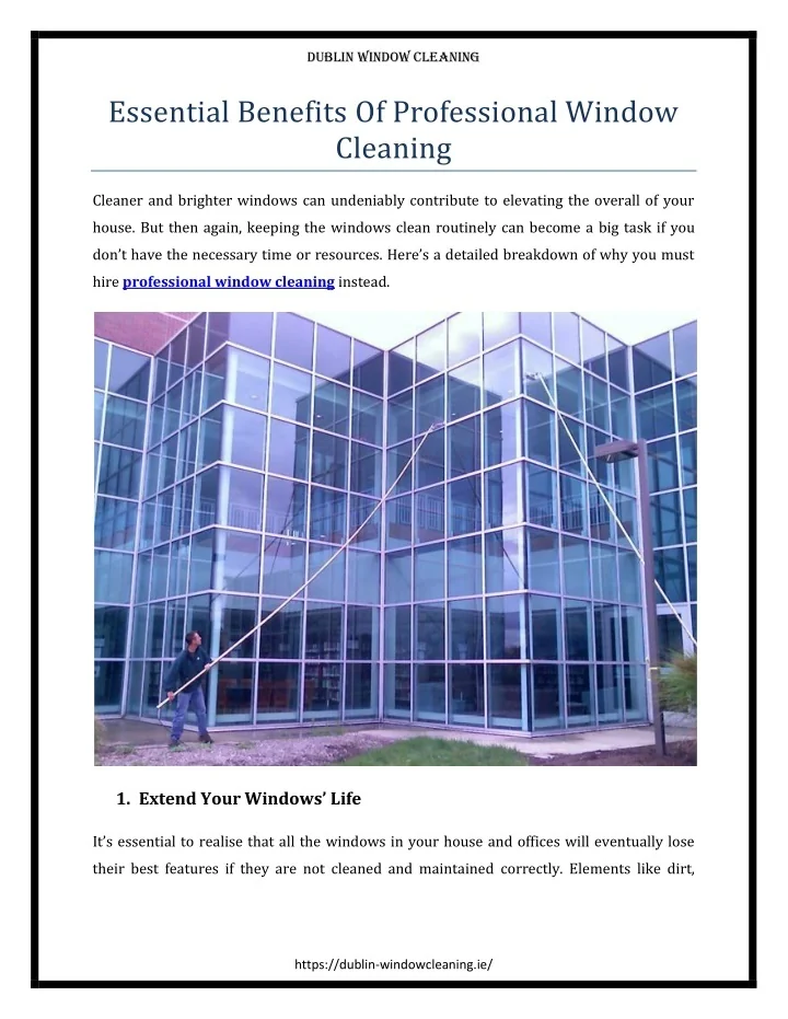 PPT - Essential Benefits of Professional Window Cleaning PowerPoint ...