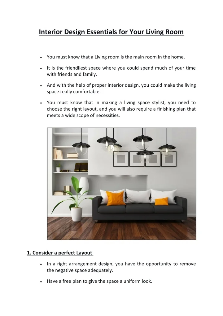 PPT - Interior Design Essentials for Your Living Room PowerPoint ...