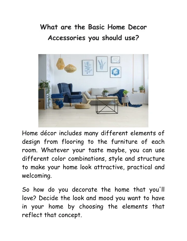 PPT - What are the Basic Home Decor Accessories you should use ...