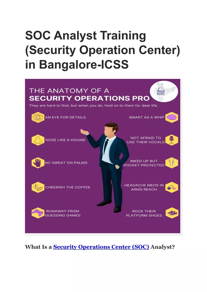 PPT - SOC Analyst Training bangalore PowerPoint Presentation, free ... PPT - SOC Analyst Training bangalore PowerPoint Presentation, free ...