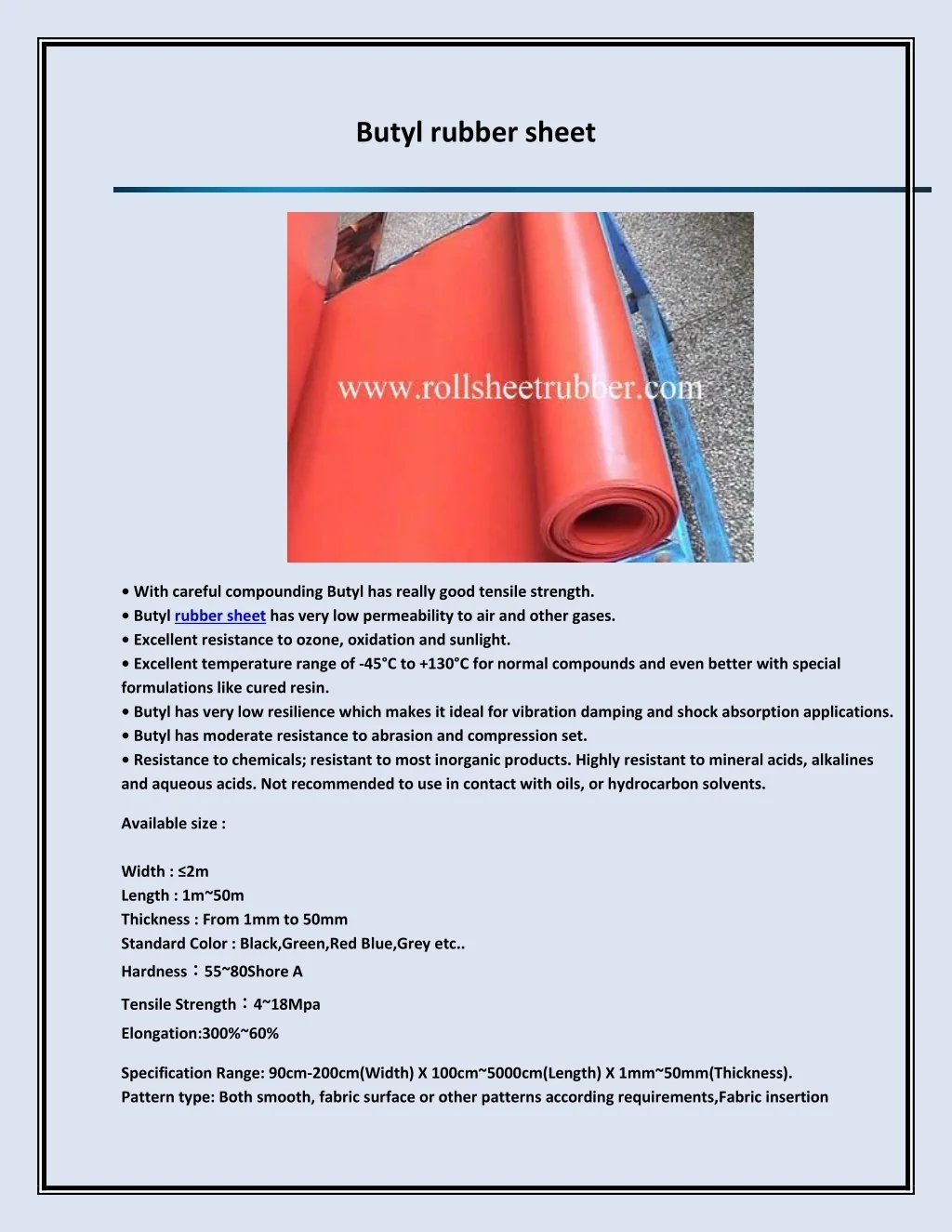 PPT - Butyl rubber sheet PowerPoint Presentation, free download - ID ...