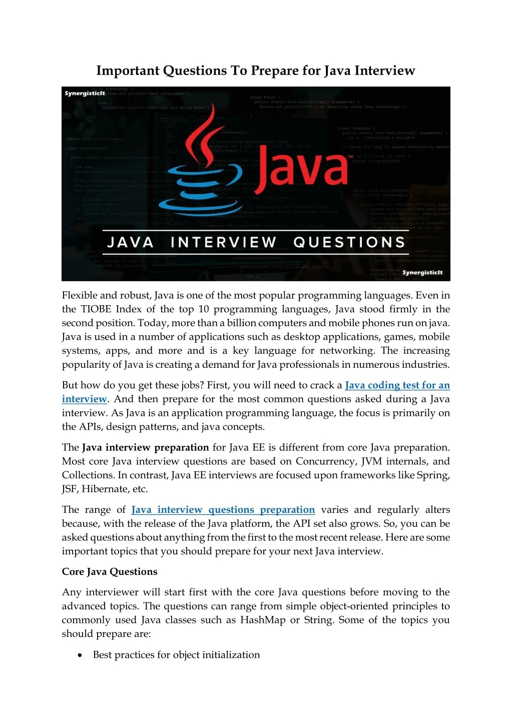 PPT - Important Questions To Prepare for Java Interview PowerPoint Presentation - ID:10531356