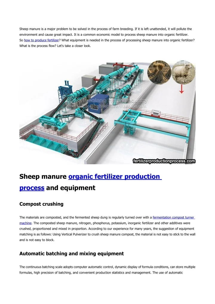 PPT - Farm sheep manure organic fertilizer treatment process and ...