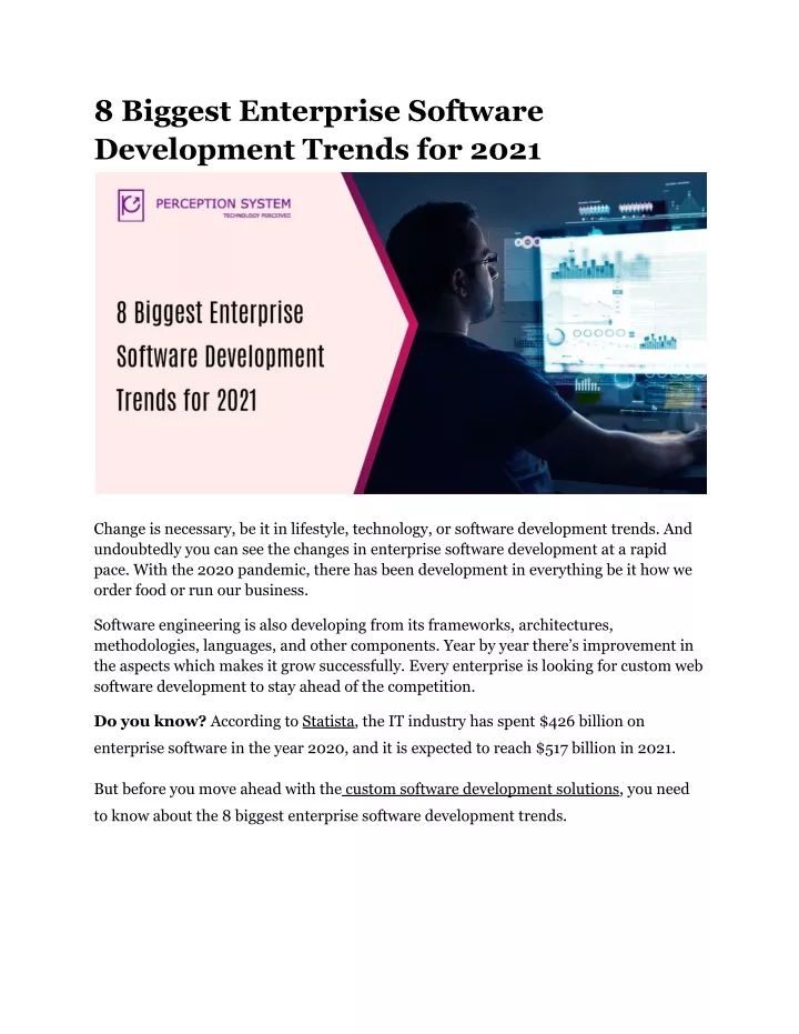 PPT - 8 Biggest Enterprise Software Development Trends for 2021 ... PPT - 8 Biggest Enterprise Software Development Trends for 2021 ...