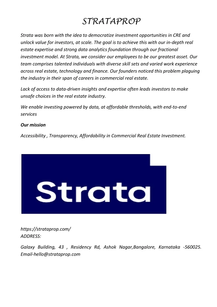 PPT - STRATAPROP PowerPoint Presentation, free download - ID:10538055