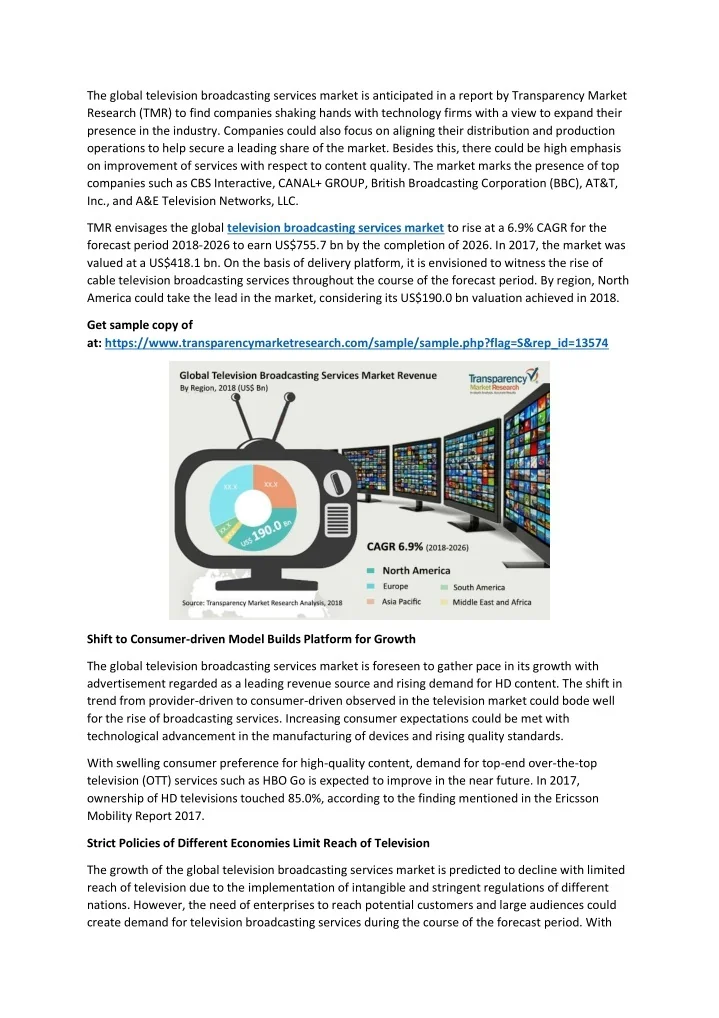 PPT - Television Broadcasting Services Market PowerPoint Presentation ...