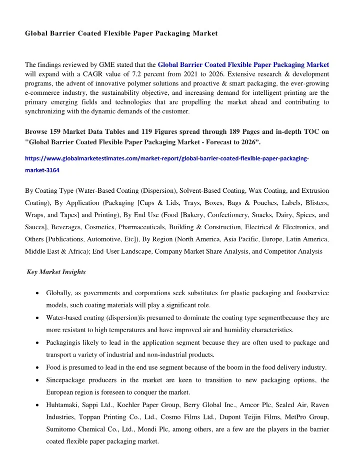PPT - COVID-19 Impact on Global Barrier Coated Flexible Paper Packaging ...