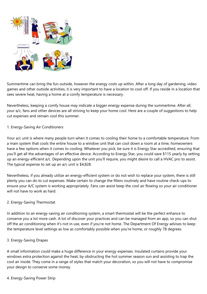 PPT - Seven Energy-Saving Tips for the Scorching Summer PowerPoint ...