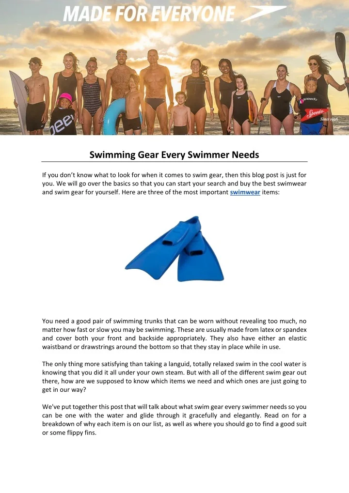 PPT - Swimming Gear Every Swimmer Needs PowerPoint Presentation, free ...