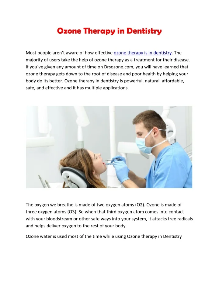 PPT - Ozone Therapy in Dentistry PowerPoint Presentation, free download ...