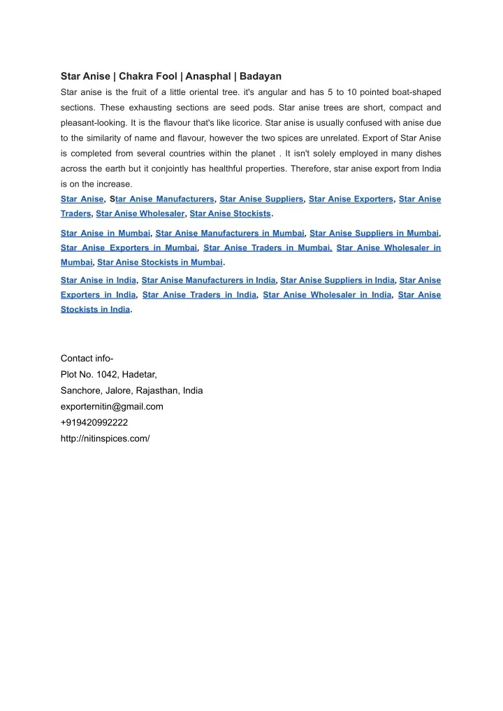 PPT - Star Anise _ Chakra Fool _ Anasphal _ Badayan PowerPoint ...
