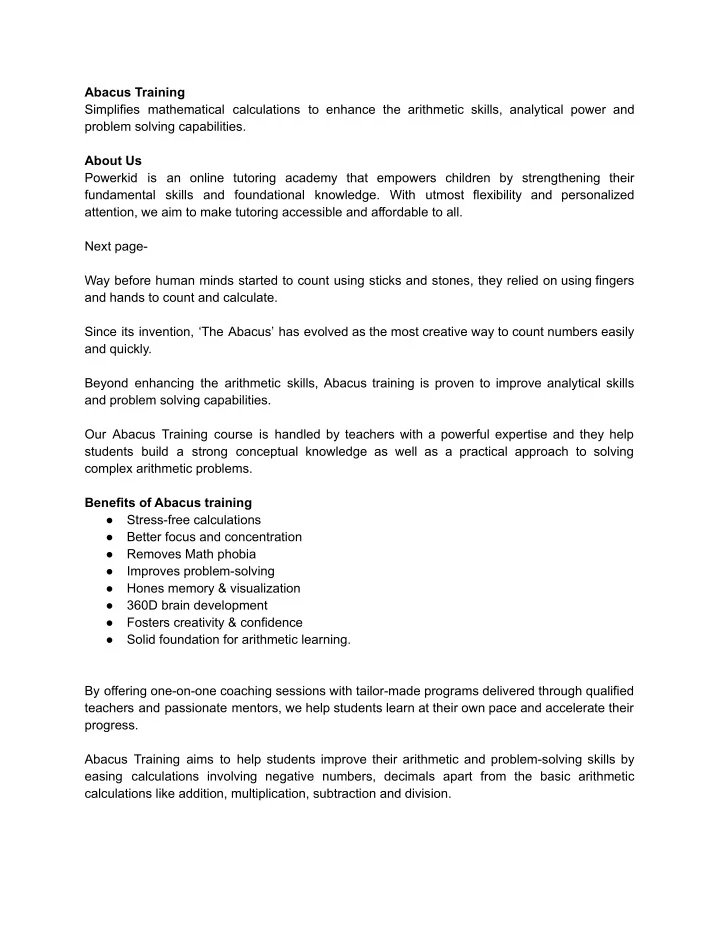 PPT - Abacus Brochure_V1 PowerPoint Presentation, free download - ID ...