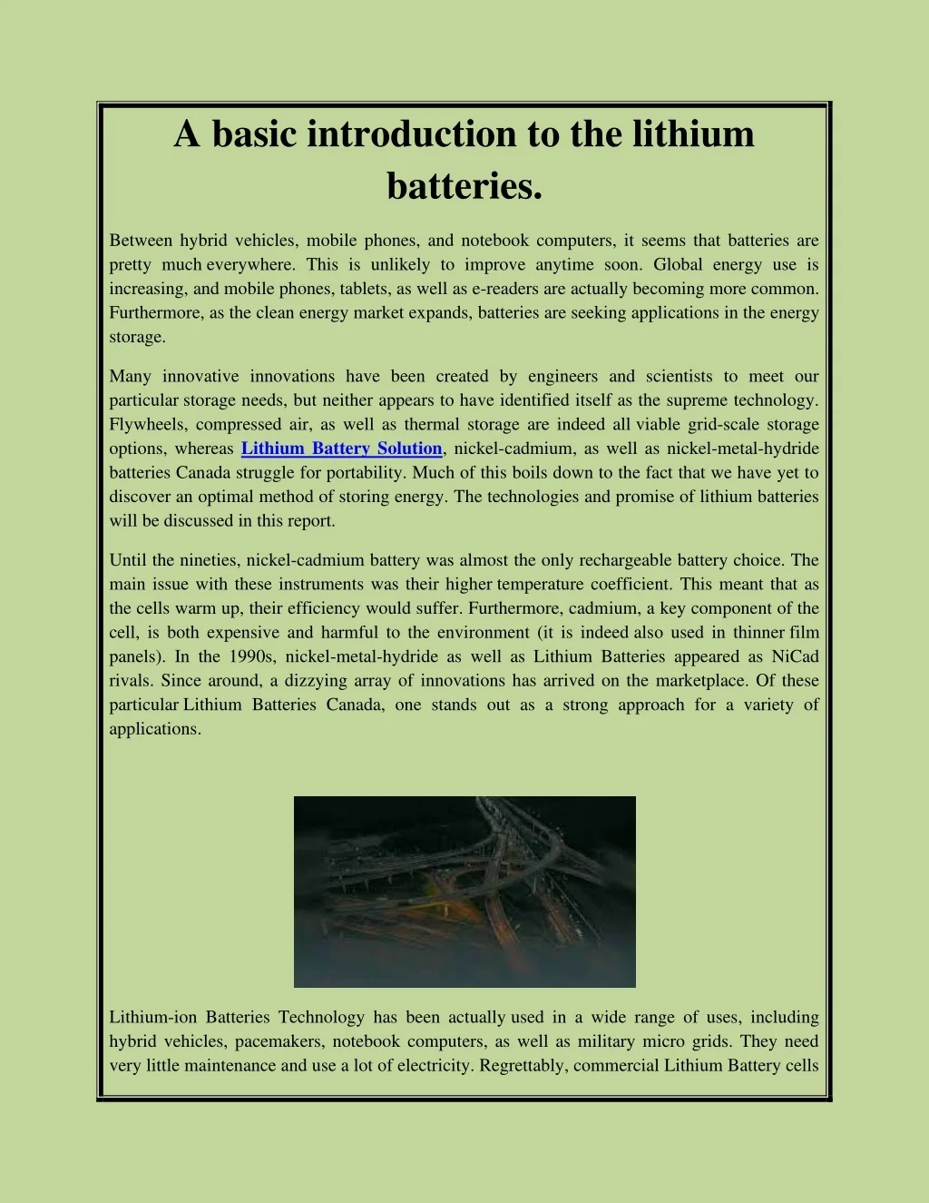PPT - A basic introduction to the lithium batteries PowerPoint ...