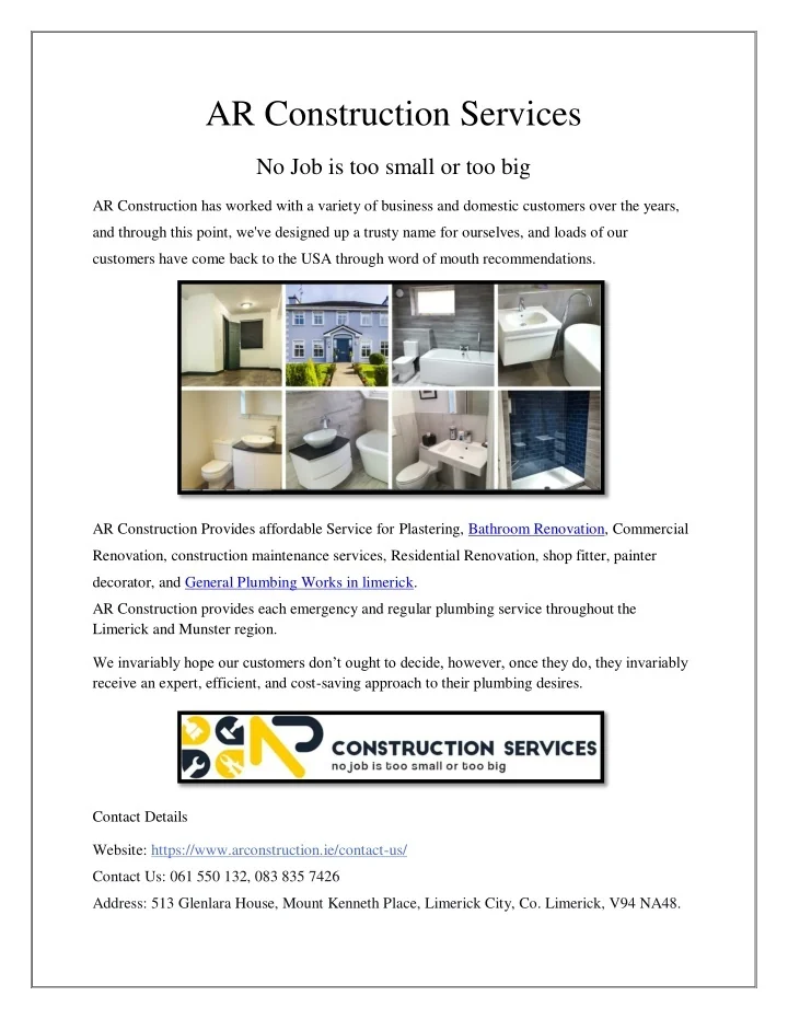 PPT - The Most trustworthy Construction Maintenance Services In Limerick. PowerPoint ...