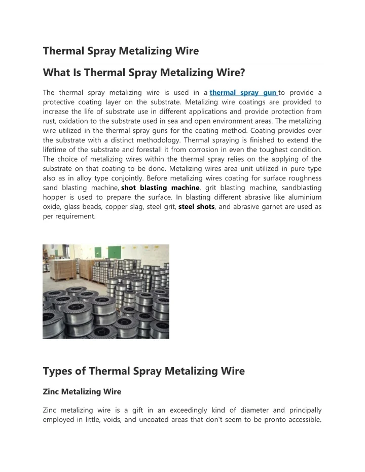 PPT - Thermal Spray Metalizing Wire manufacturer, price PowerPoint ...