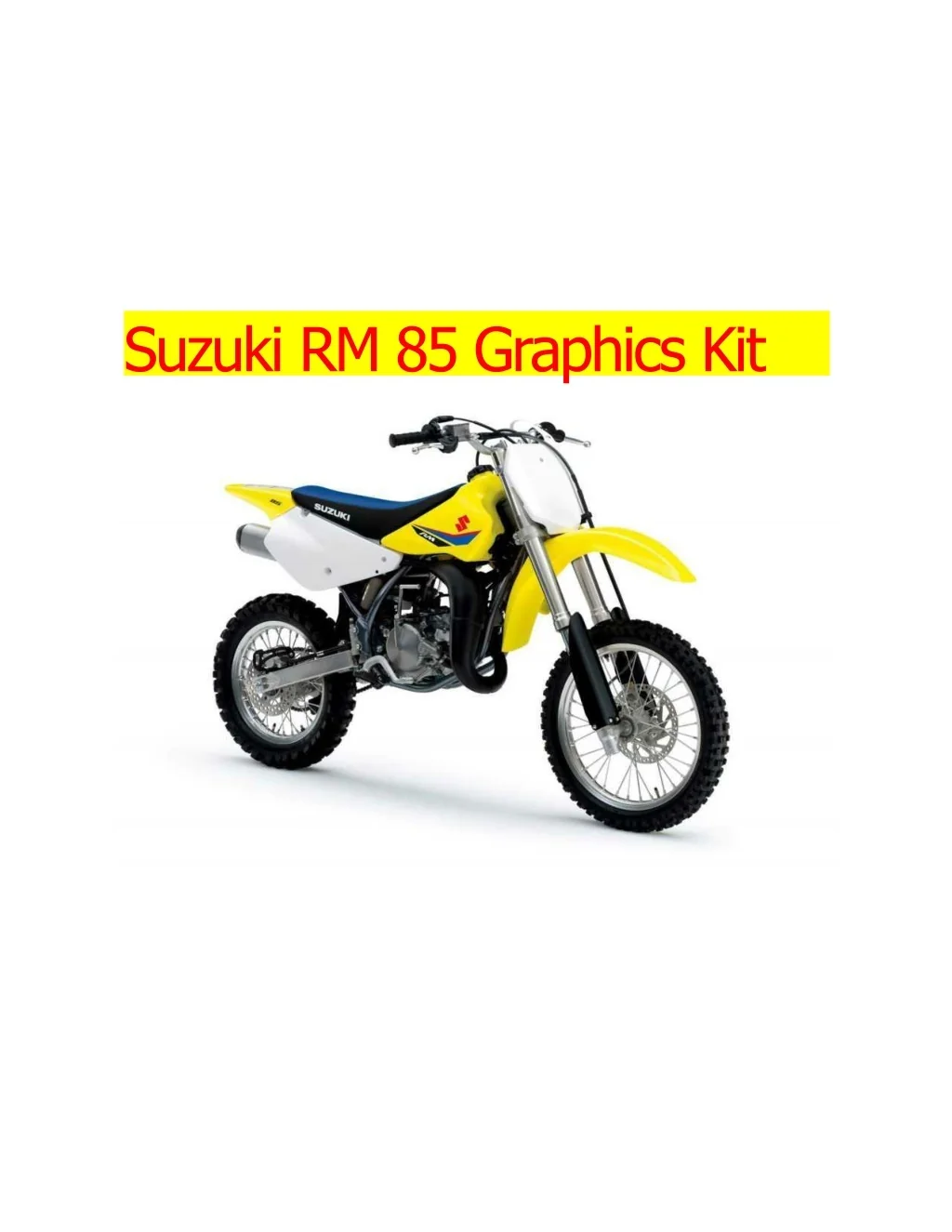 PPT - Suzuki RM 85 Graphics Kit PowerPoint Presentation, free download ...