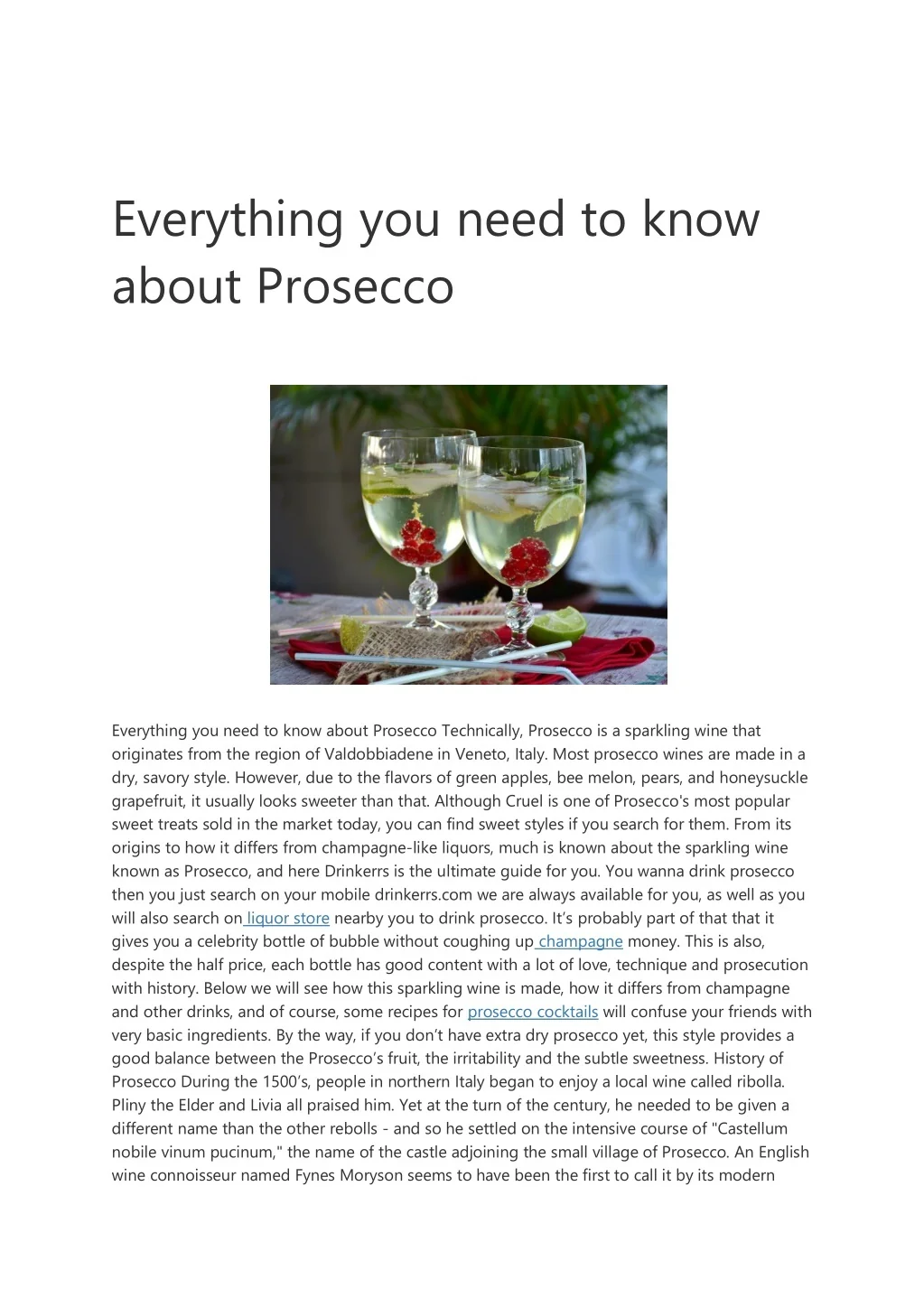 PPT - Everything you need to know about Prosecco PowerPoint ...