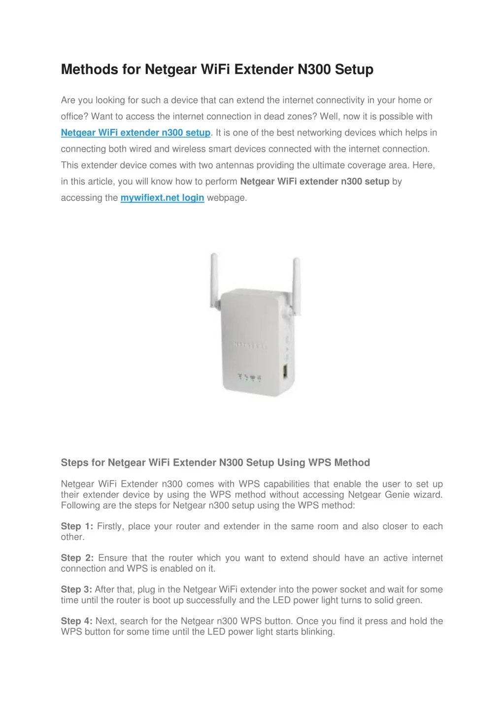PPT - Methods for Netgear WiFi Extender N300 Setup PowerPoint ...