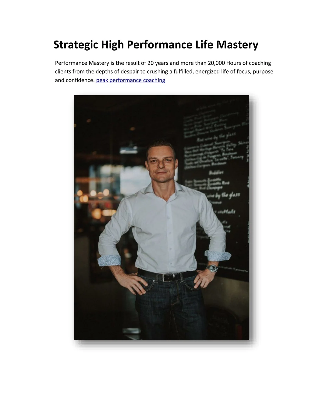 PPT - Strategic High Performance Life Mastery PowerPoint Presentation ...