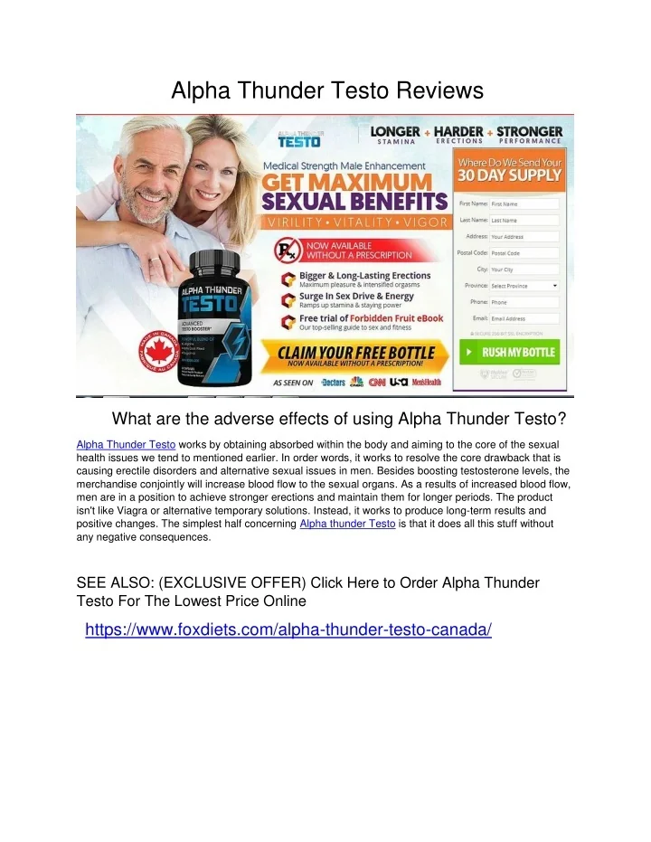 PPT - What are the important precautions for using Alpha Thunder Testo ...