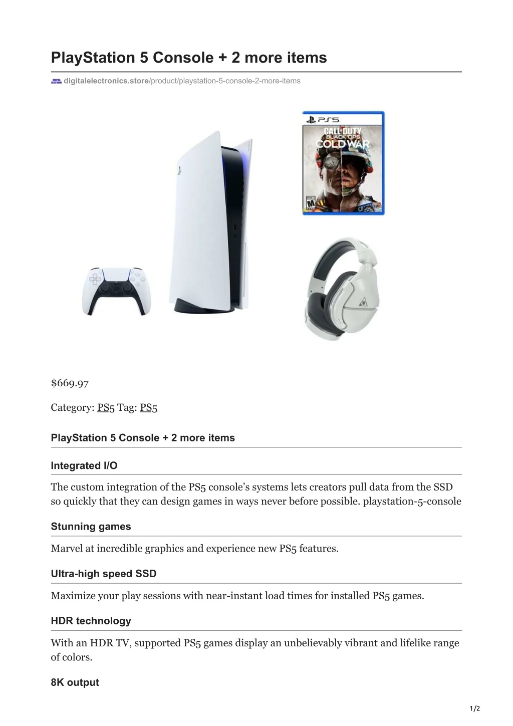 PPT - PlayStation 5 Console 2 More Items PowerPoint Presentation, free ...