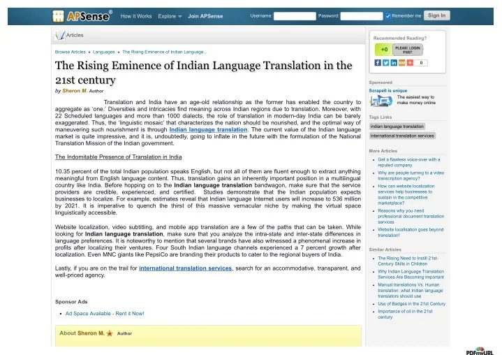 PPT - The Rising Eminence of Indian Language Translation in the 21st ...