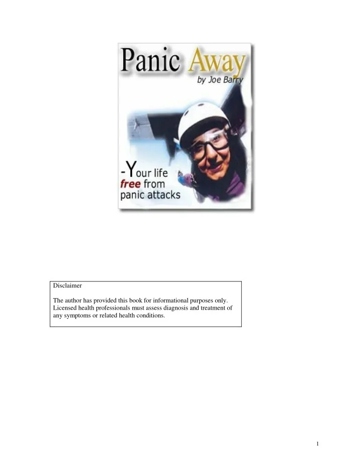 PPT - Panic Away Review PDF eBook Book Free Download PowerPoint Presentation - ID:10633839