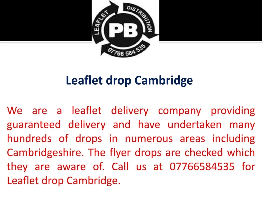 PPT - Leaflet drop Cambridge PowerPoint Presentation, free download ...