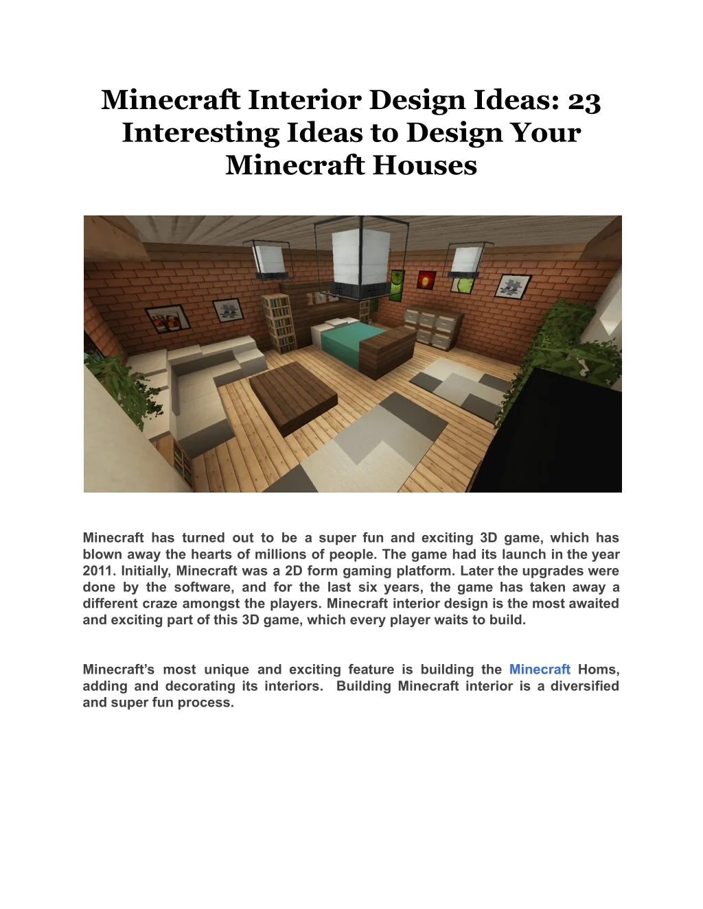 PPT - Minecraft Interior Design Ideas 23 Interesting Ideas to Design ...