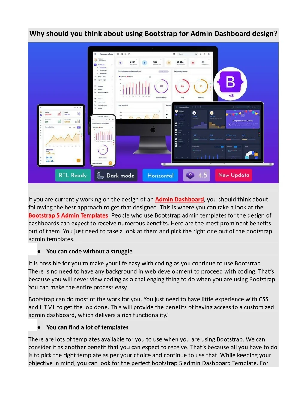 PPT - Why should you think about using Bootstrap for Admin Dashboard ...