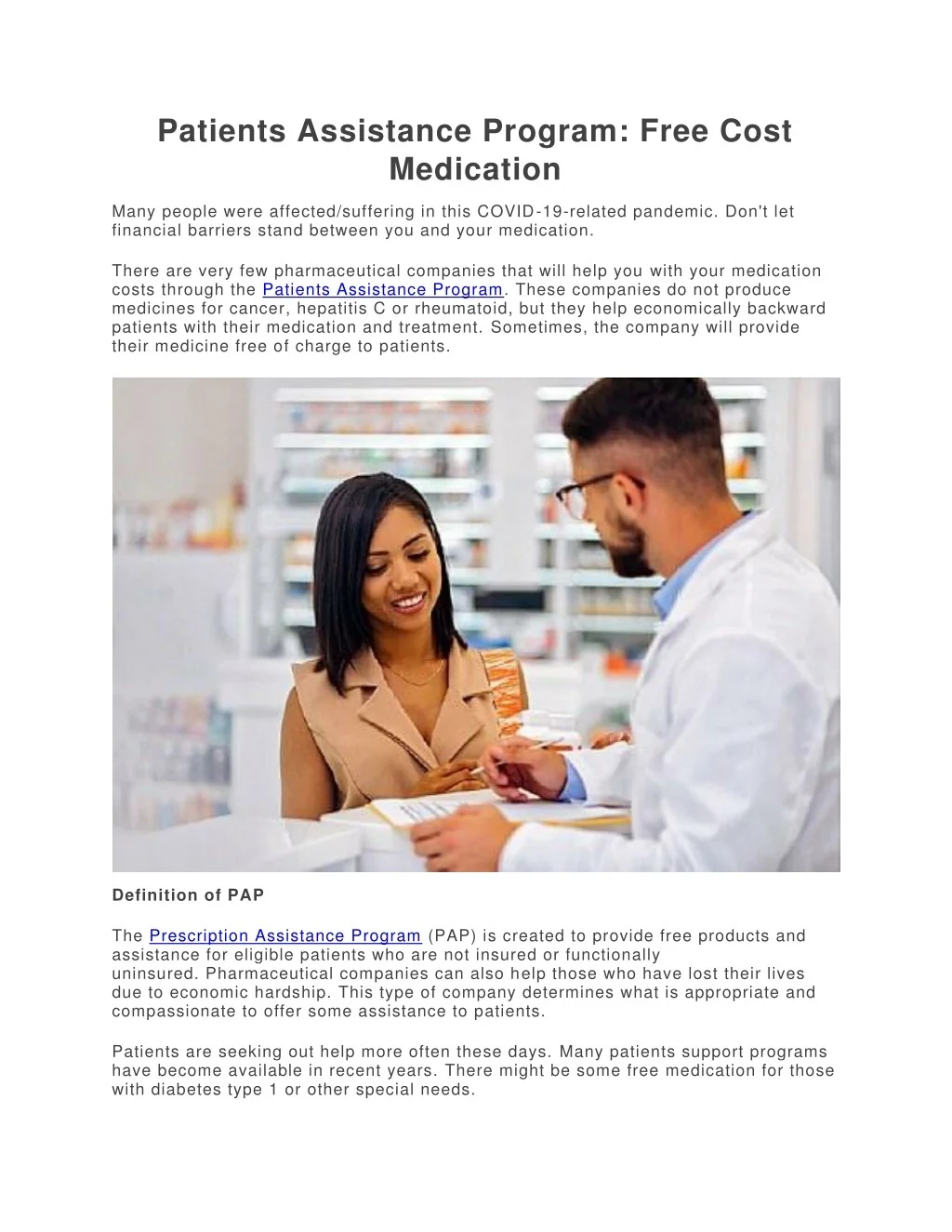 PPT - Patients Assistance Program Free Cost Medication PowerPoint ...