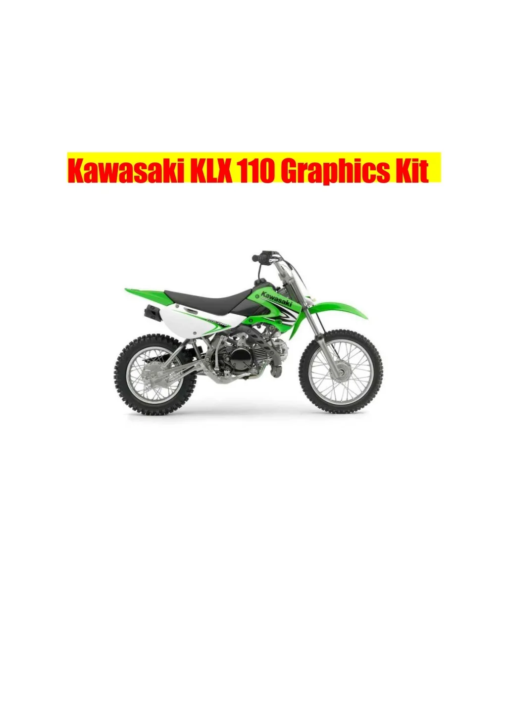PPT - Kawasaki KLX 110 Graphics Kit PowerPoint Presentation, free ...