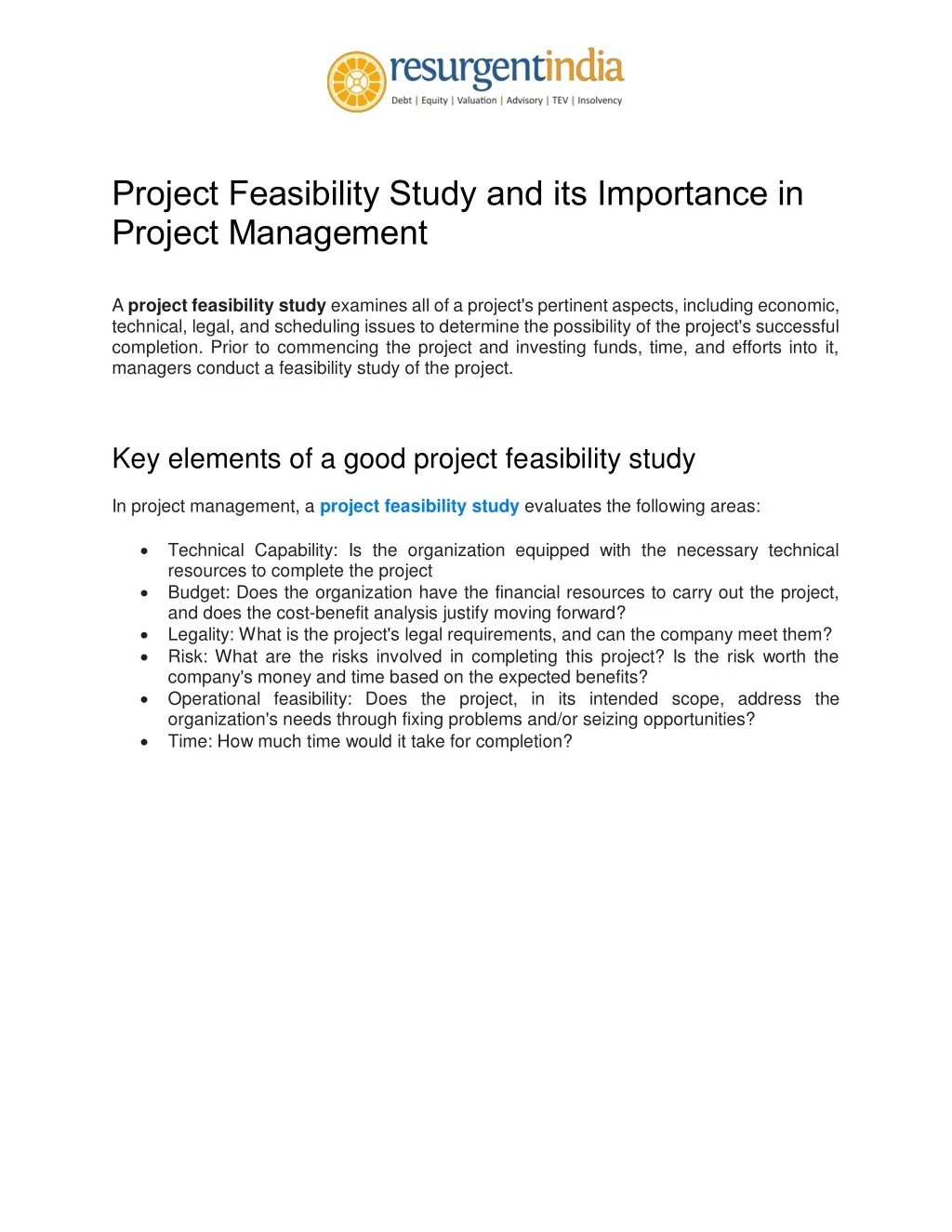 PPT - Project Feasibility Study and its Importance in Project ...