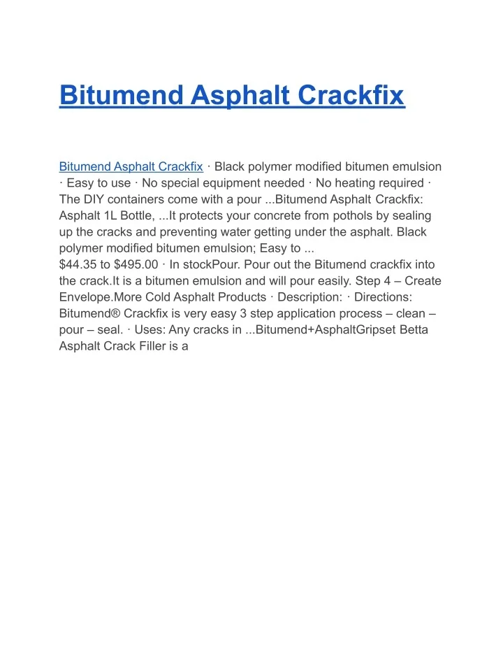 PPT - Bitumend Asphalt Crackfix _ safety awareness signs PowerPoint ...