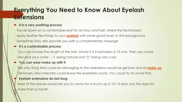Ppt Everything You Need To Know About Eyelash Extensions Powerpoint