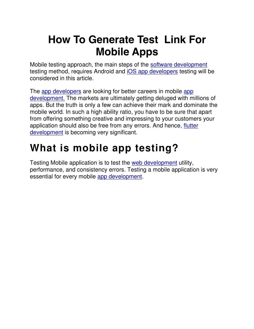 PPT - How To Generate Test Link For Mobile Apps PowerPoint Presentation ...