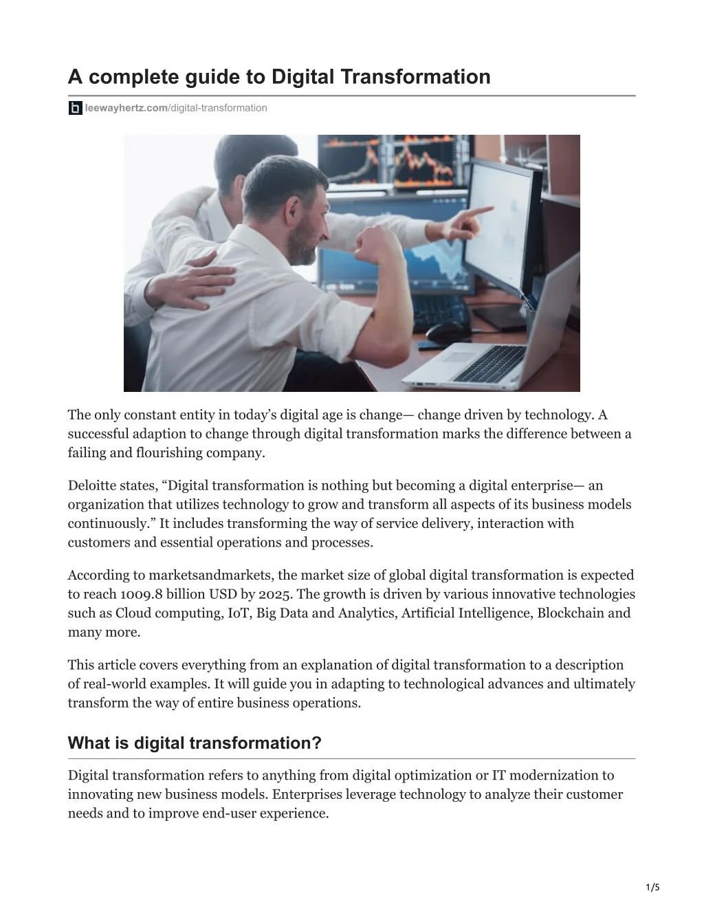 PPT - A complete guide to Digital Transformation PowerPoint ...