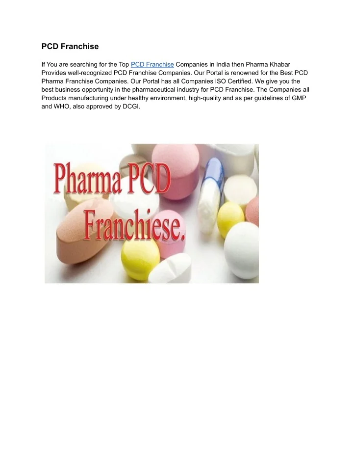 PPT - PCD Franchise PowerPoint Presentation, free download - ID:10692104