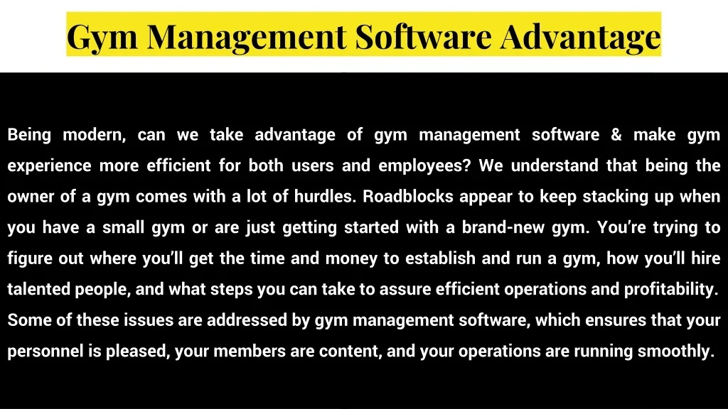 PPT - Gym Management Software Advantage PowerPoint Presentation, free ...