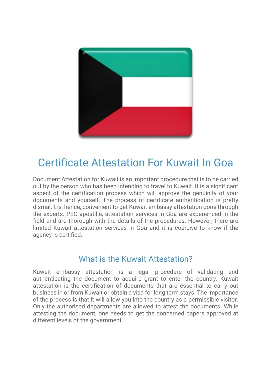 PPT - Certificate Attestation For Kuwait In Goa PowerPoint Presentation ...