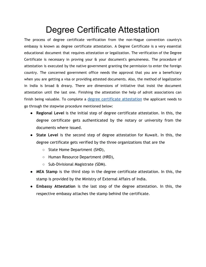 PPT - Degree Certificate Attestation PowerPoint Presentation, free ... PPT - Degree Certificate Attestation PowerPoint Presentation, free ...