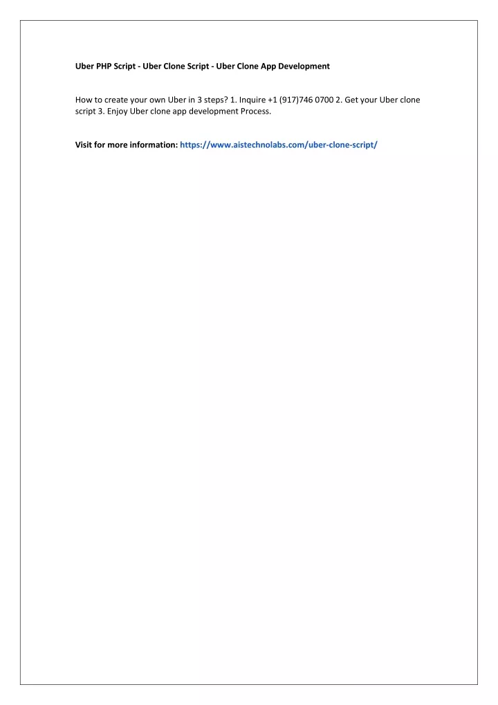 Ppt Uber Php Script Uber Clone Script Uber Clone App Development Powerpoint Presentation